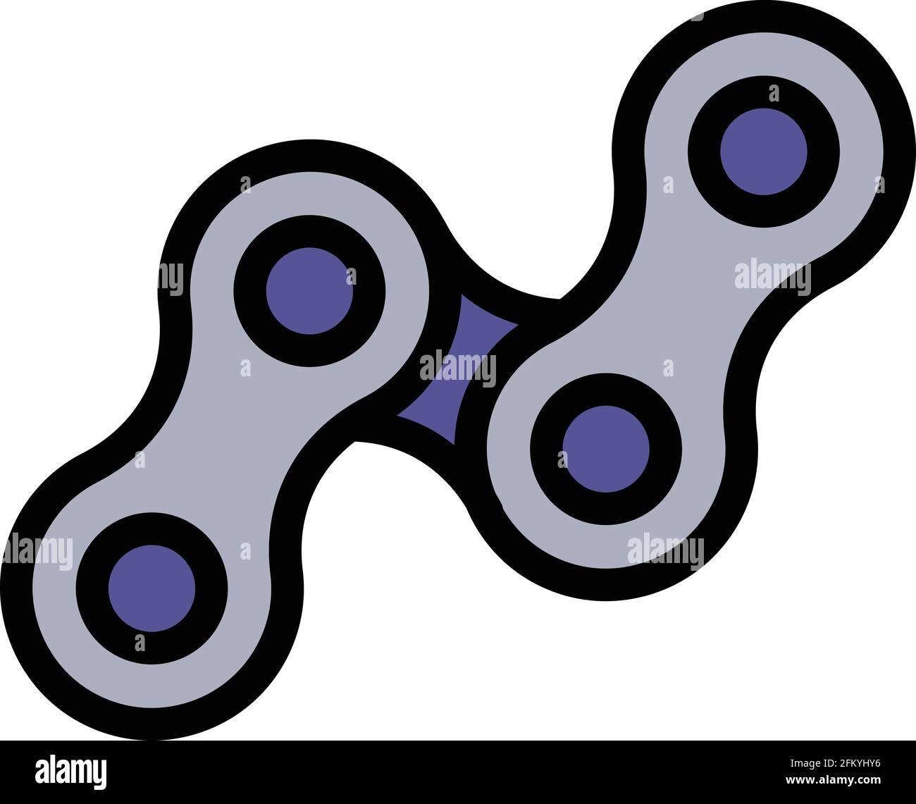 Bike metal chain icon. Outline Bike metal chain vector icon for web ...