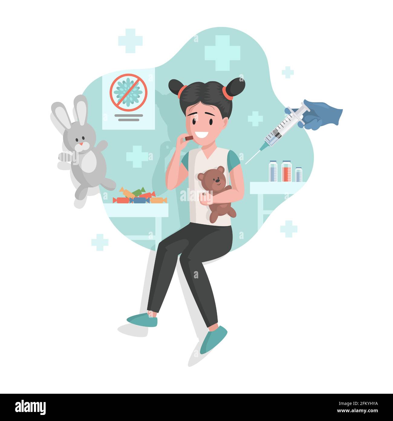 Children vaccination toy Stock Vector Images - Alamy