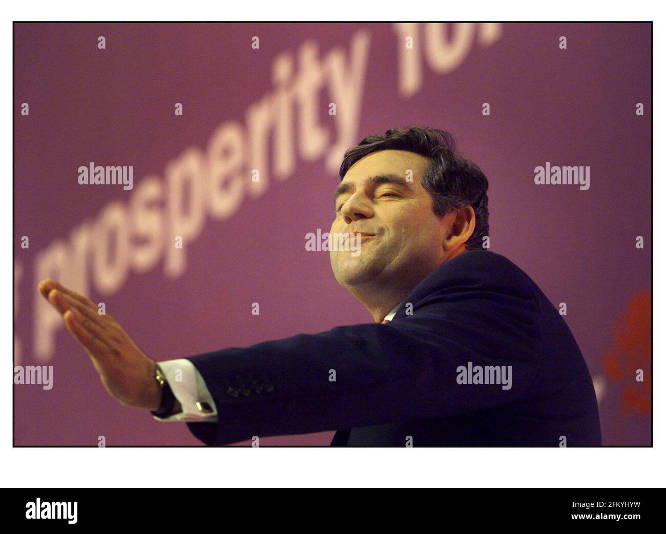 Gordon Brown MP speaking October 2000at the Labour Party conference ...