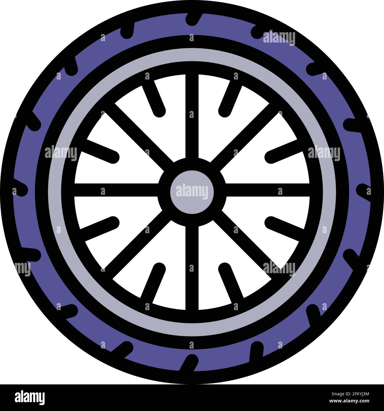 Bike wheel tire icon. Outline Bike wheel tire vector icon for web ...