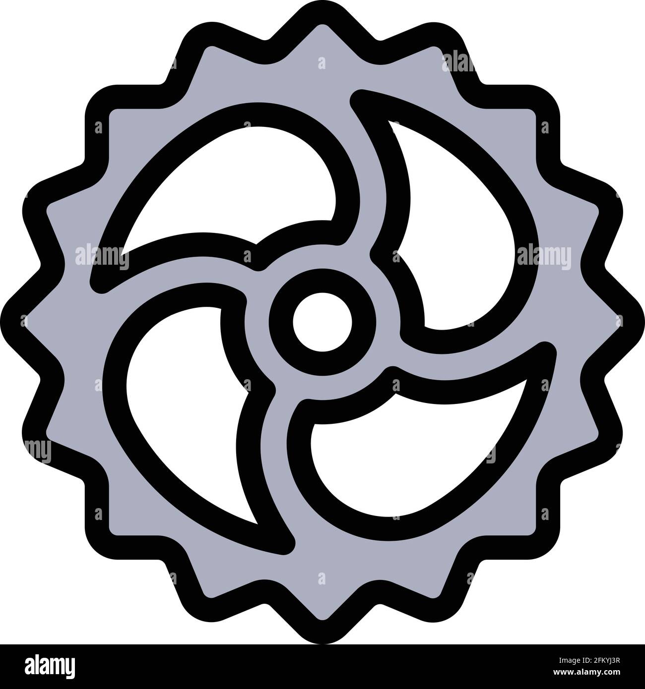 Bike gear icon. Outline Bike gear vector icon for web design isolated ...