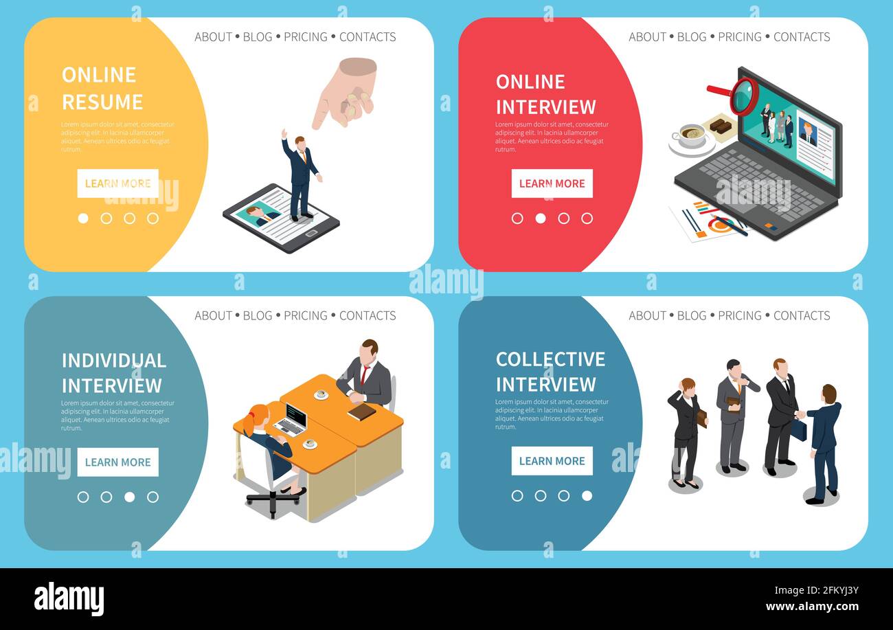 Recruitment Website Design Stock Vector Image & Art - Alamy