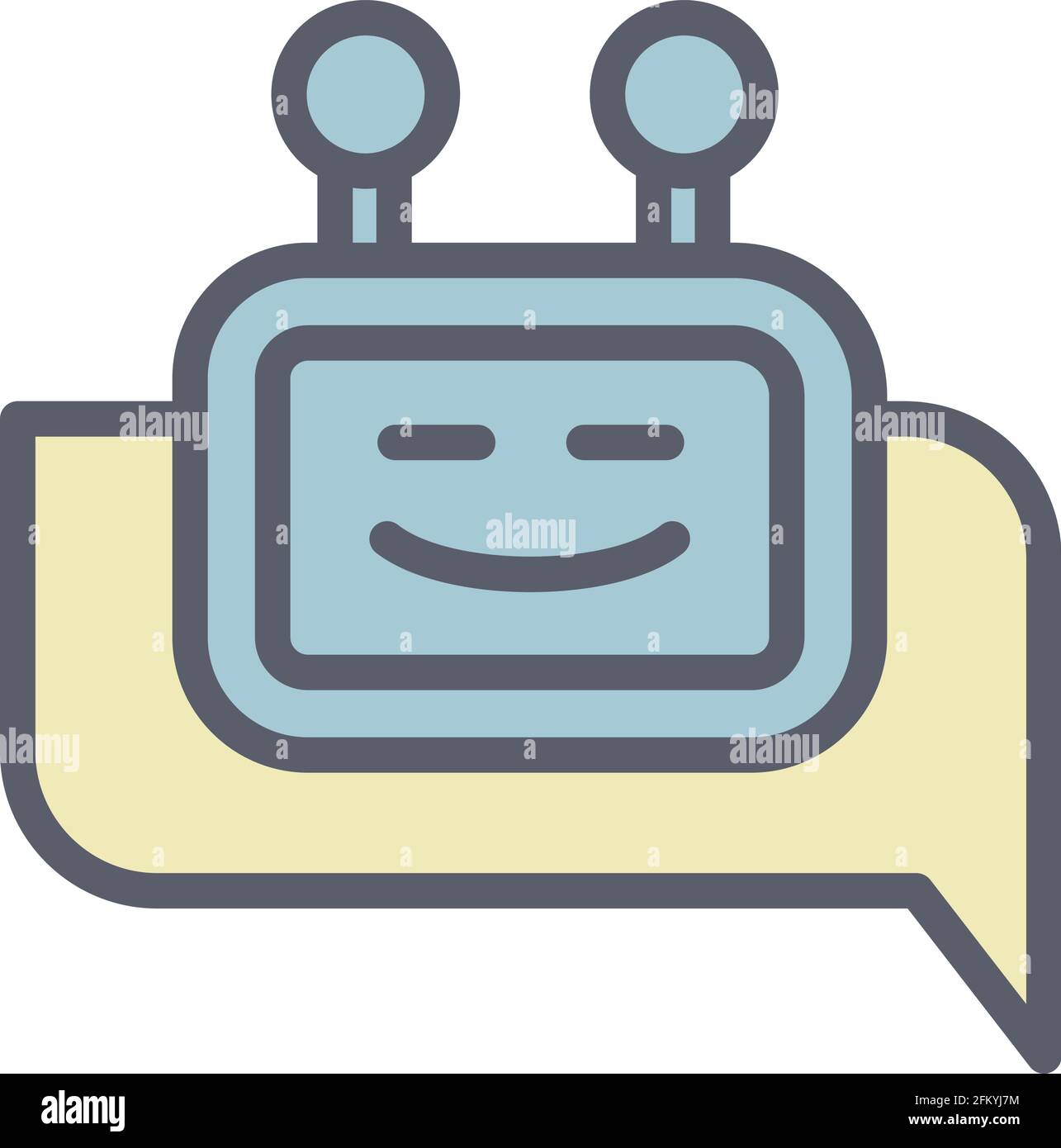 Feedback chatbot icon. Outline Feedback chatbot vector icon for web ...