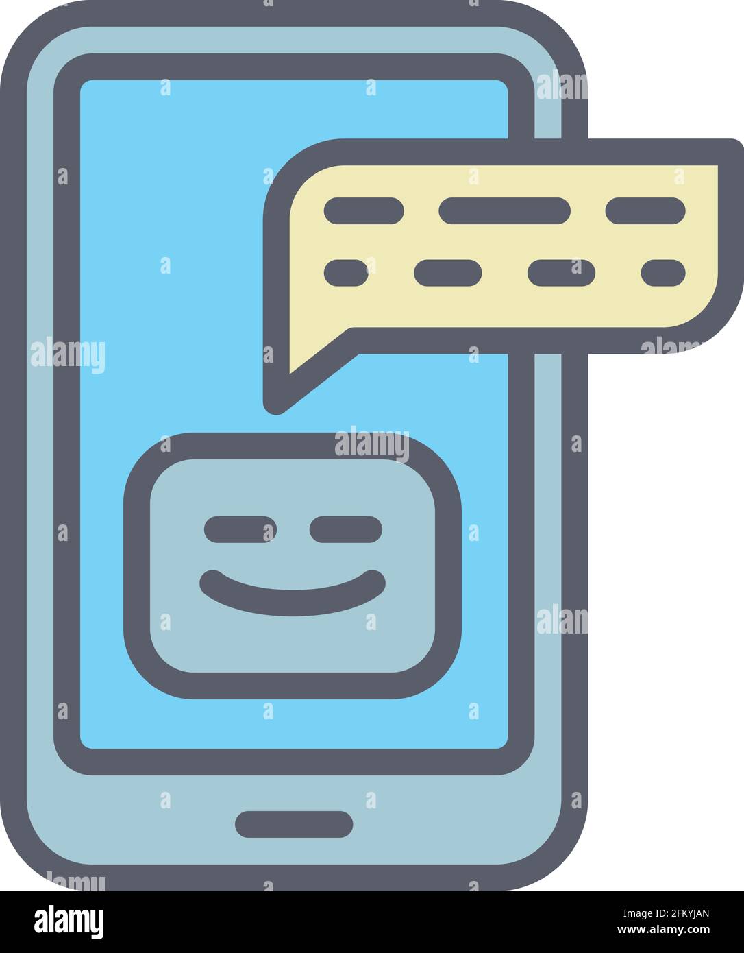 Phone chatbot icon. Outline Phone chatbot vector icon for web design ...