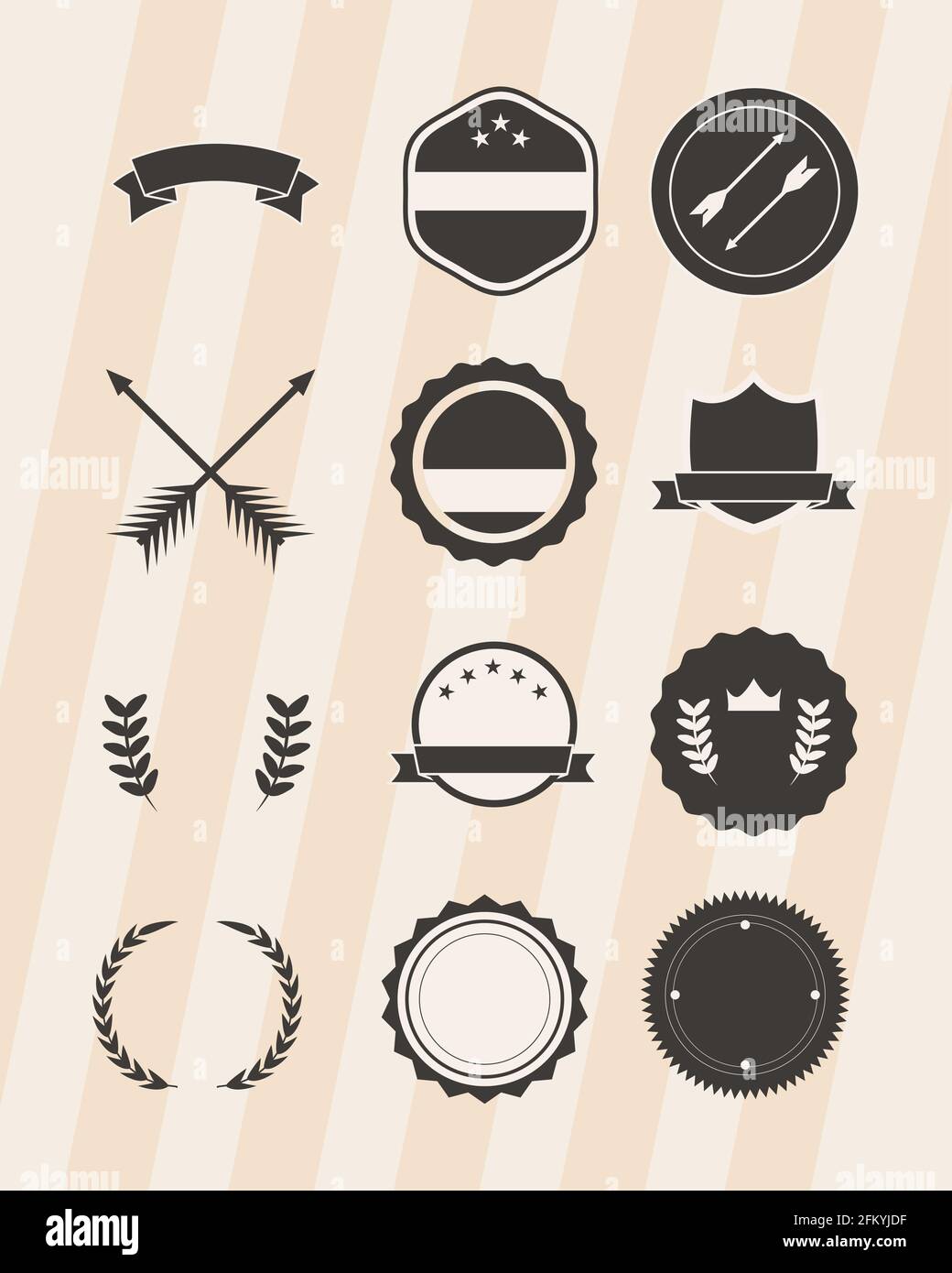 Emblem and labels templates symbol group Stock Vector Image & Art - Alamy