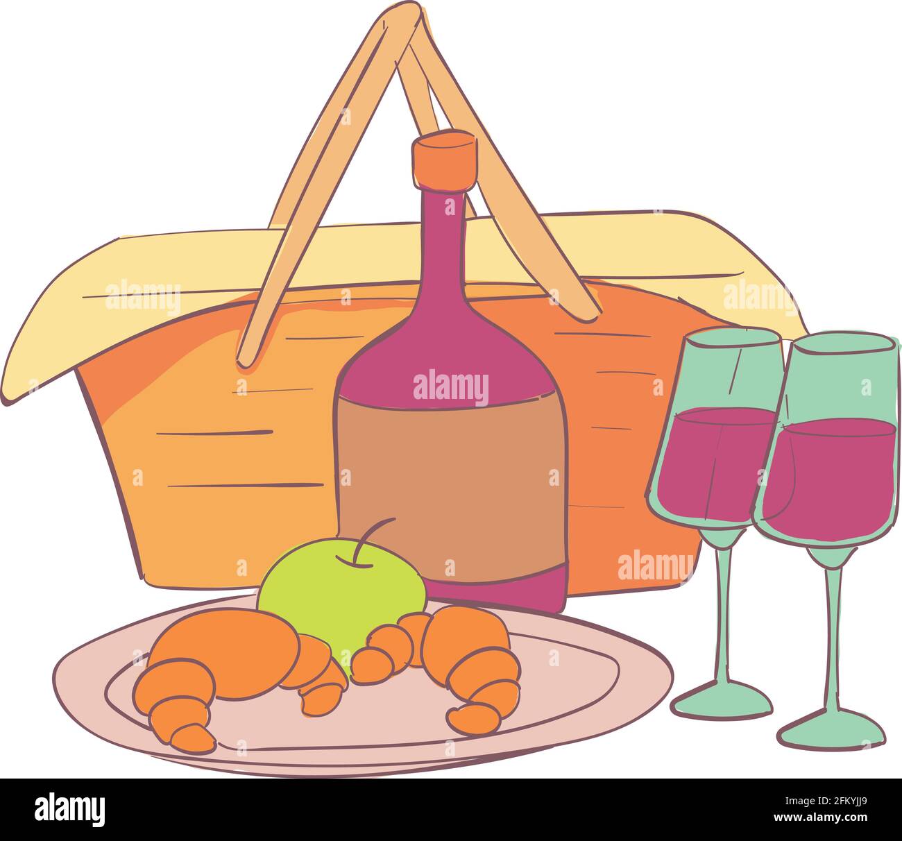 Childs picnic Stock Vector Images - Alamy