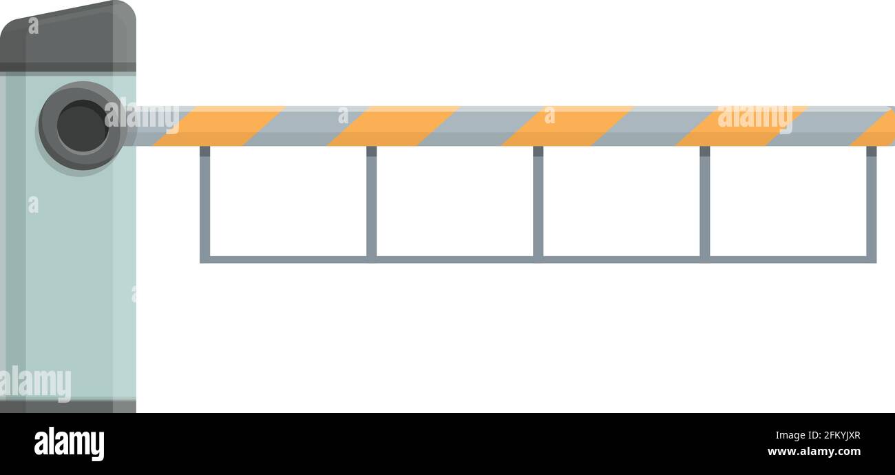 Automatic barrier icon. Cartoon and flat of Automatic barrier vector ...