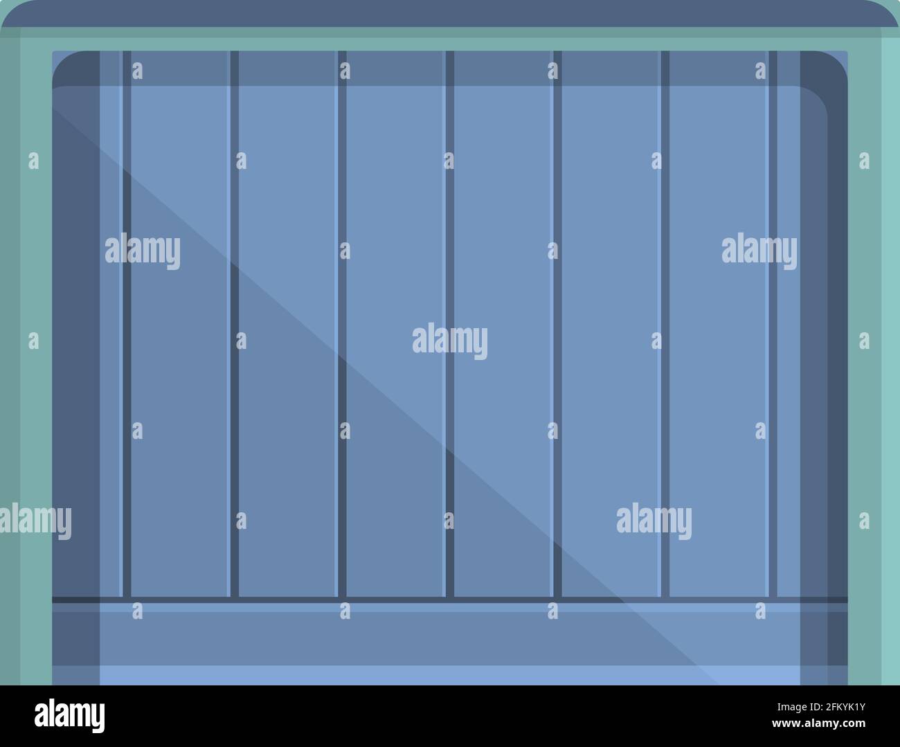 Automatic gate system icon. Cartoon and flat of Automatic gate system ...