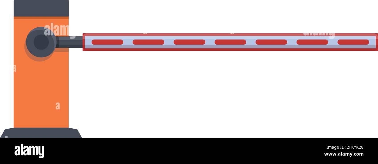 Entry barrier icon. Cartoon and flat of Entry barrier vector icon for ...