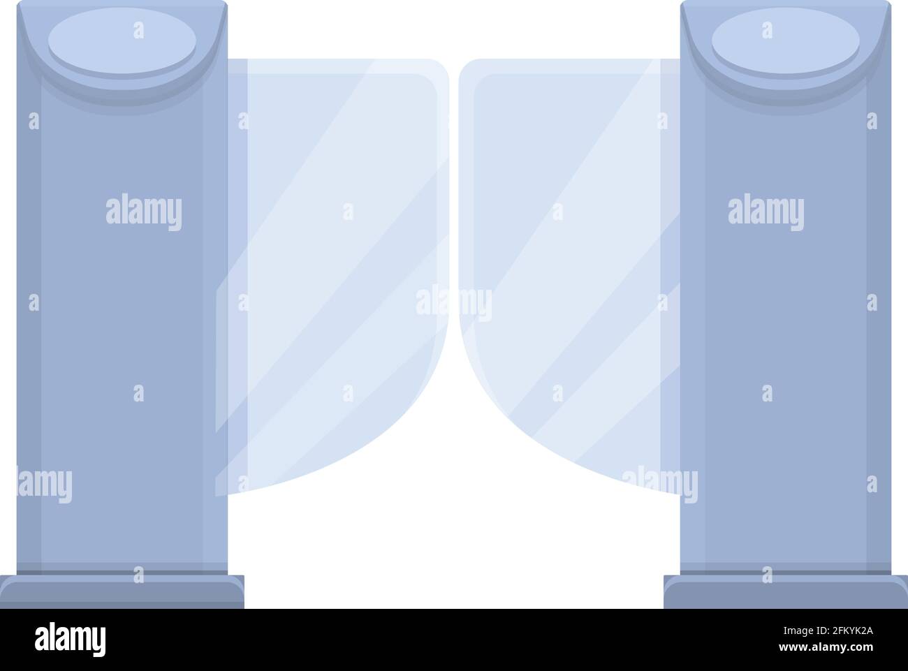 Security smart gate icon. Cartoon and flat of Security smart gate ...