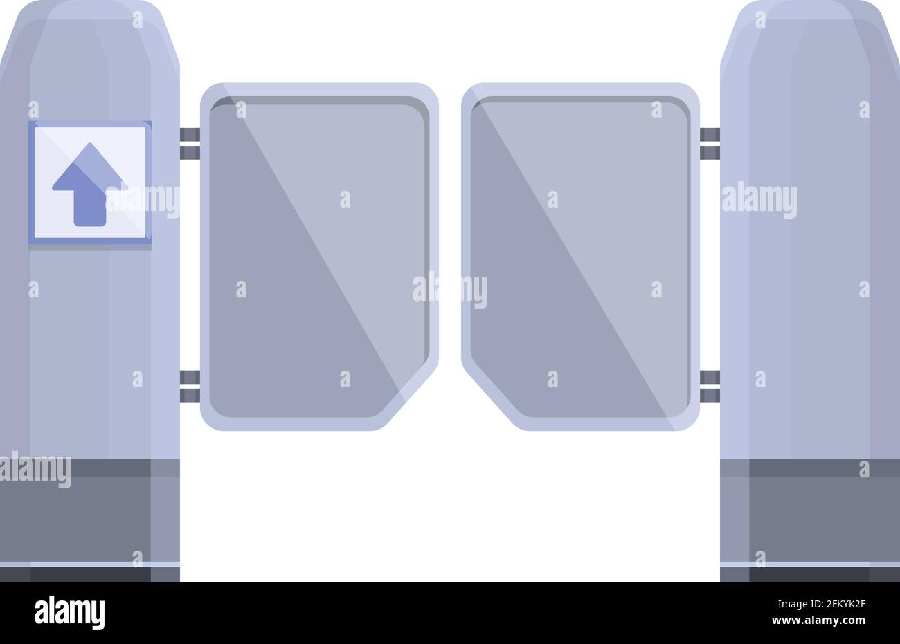 Control automatic gate icon. Cartoon and flat of Control automatic gate ...