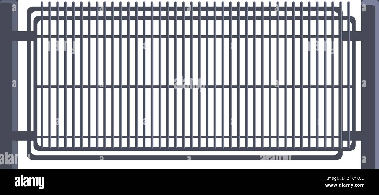 Automatic gate technology icon. Cartoon and flat of Automatic gate ...