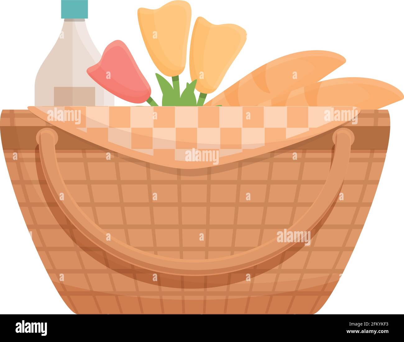 Lunch basket icon. Cartoon and flat of Lunch basket vector icon for web ...