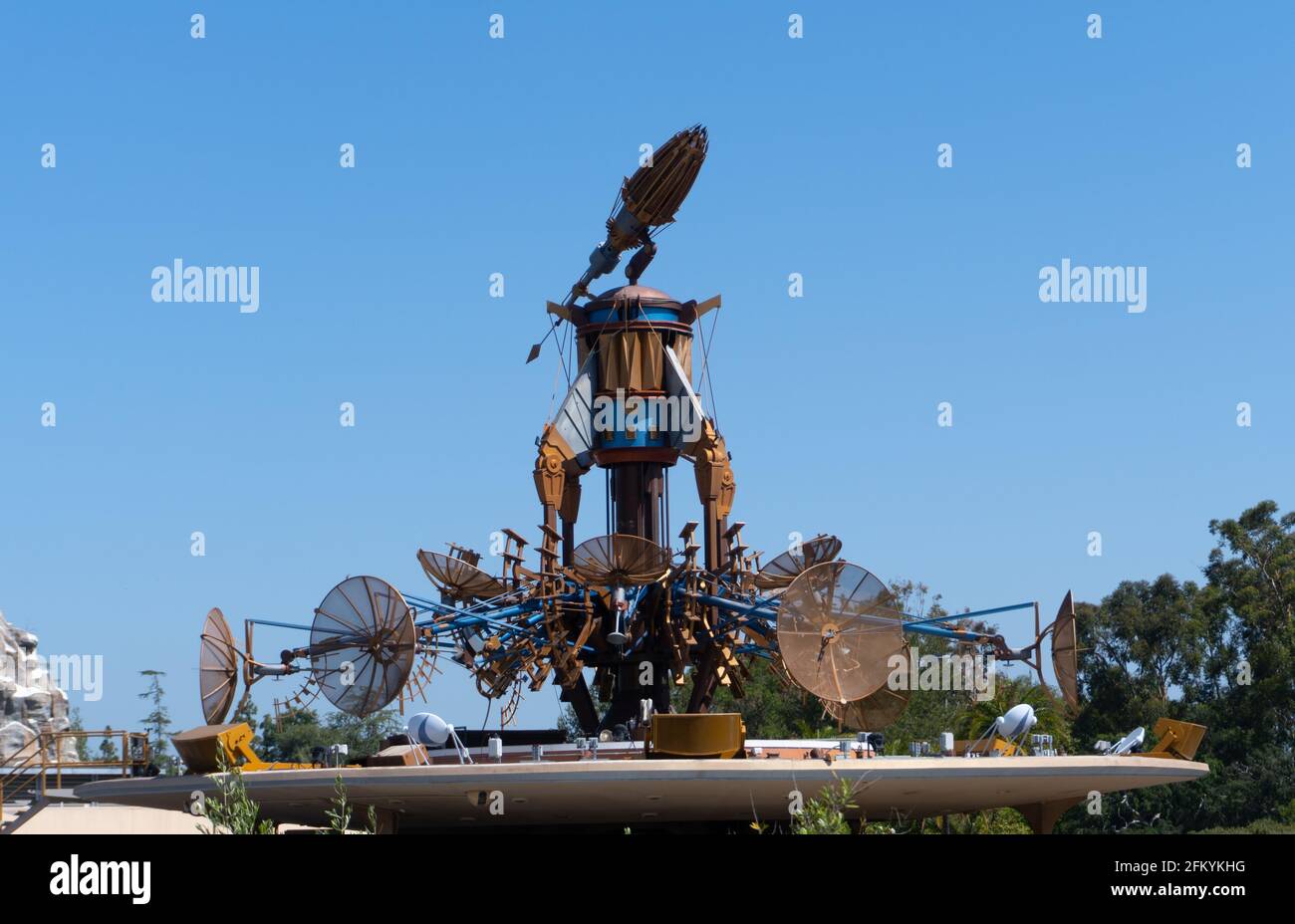 A view in Tomorrowland at Disneyland, Anaheim, California, USA Stock ...