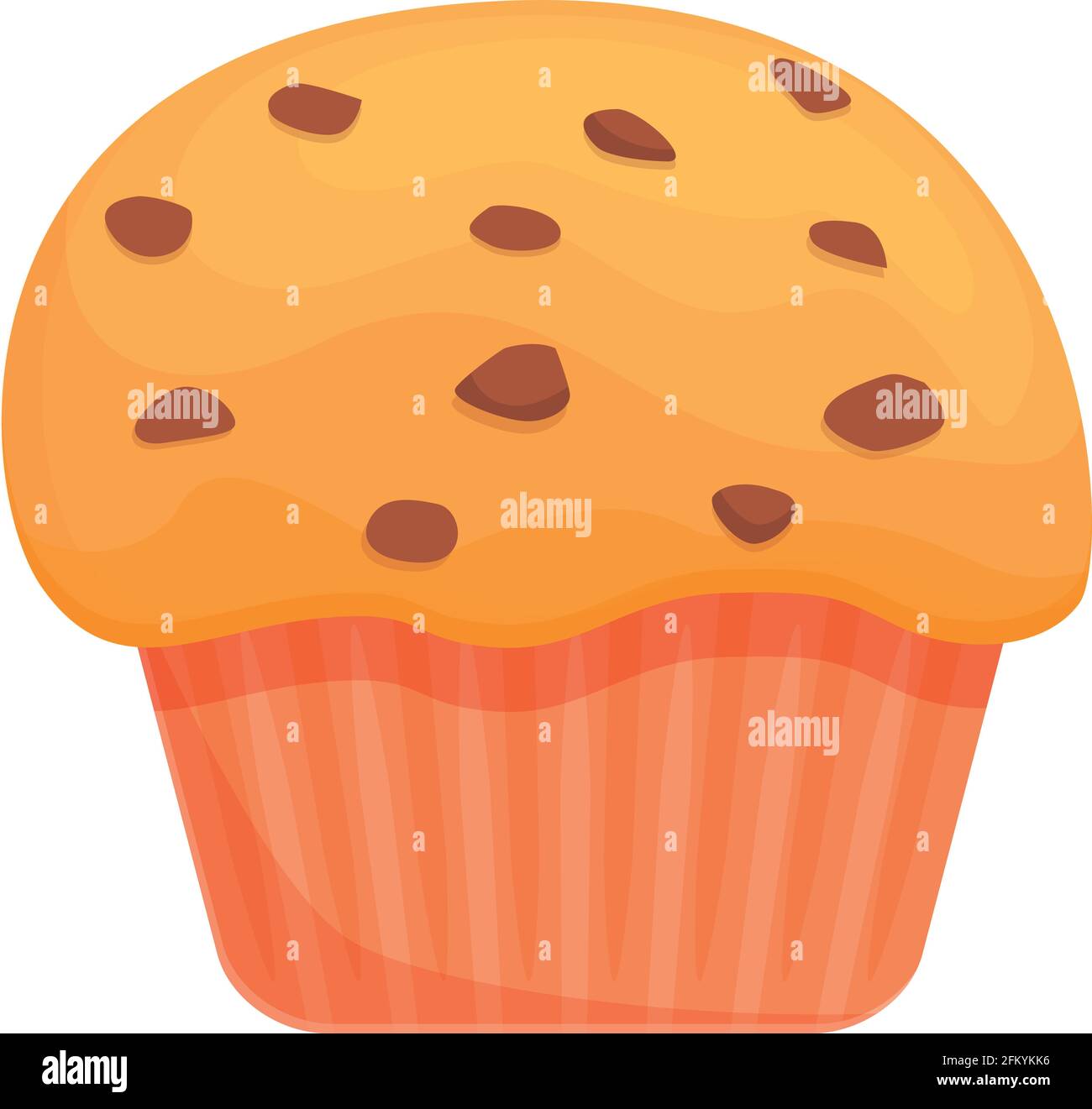 Baked muffin icon. Cartoon and flat of Baked muffin vector icon for web ...