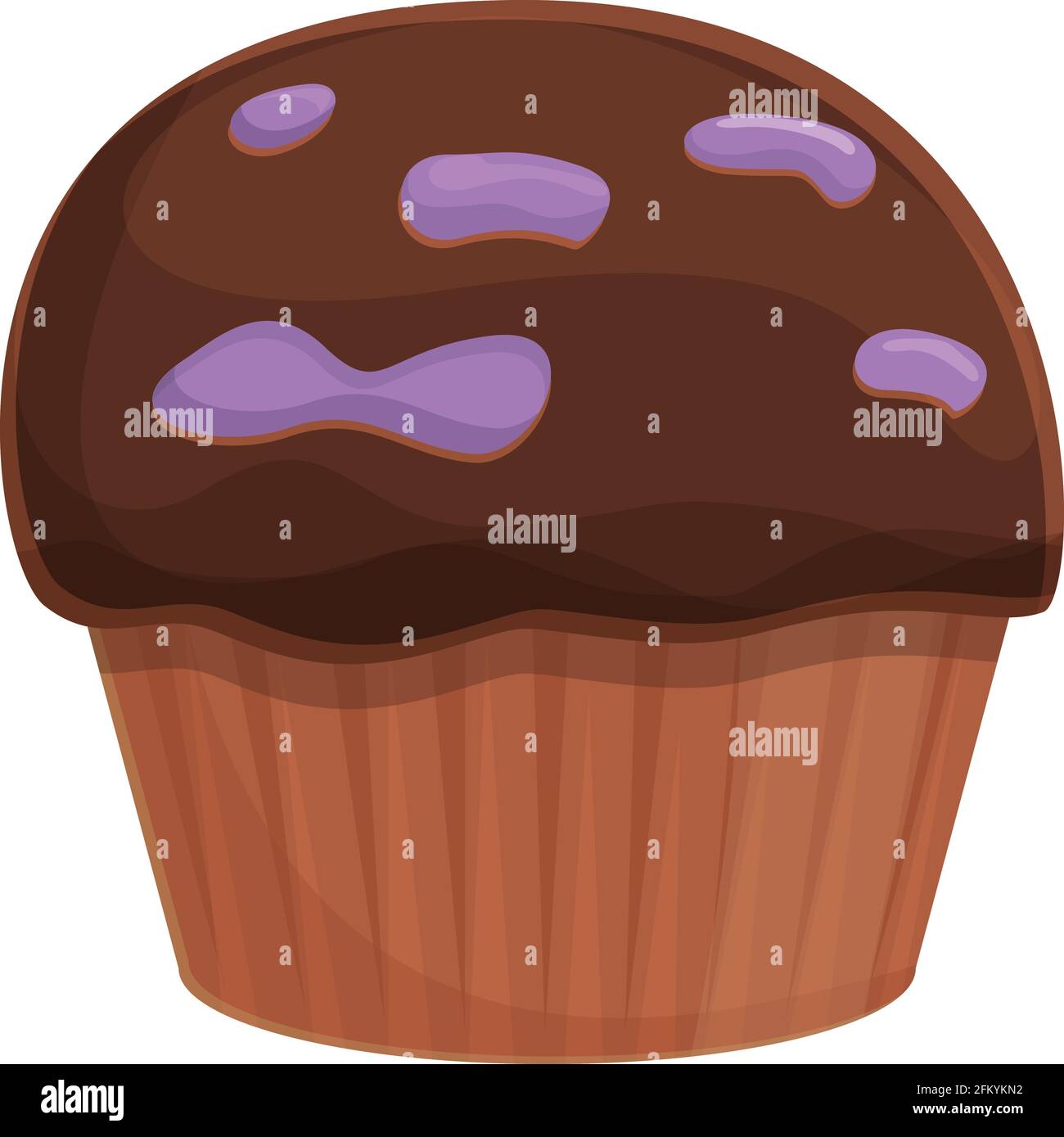 Muffin cake icon. Cartoon and flat of Muffin cake vector icon for web ...