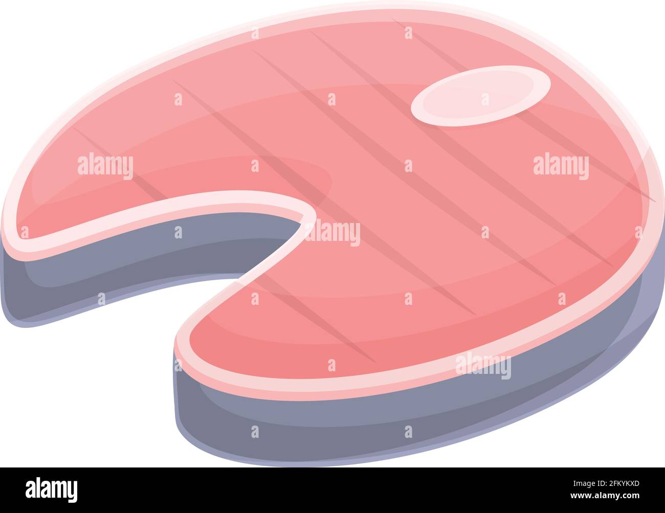 Grilled beef icon. Cartoon and flat of Grilled beef vector icon for web ...