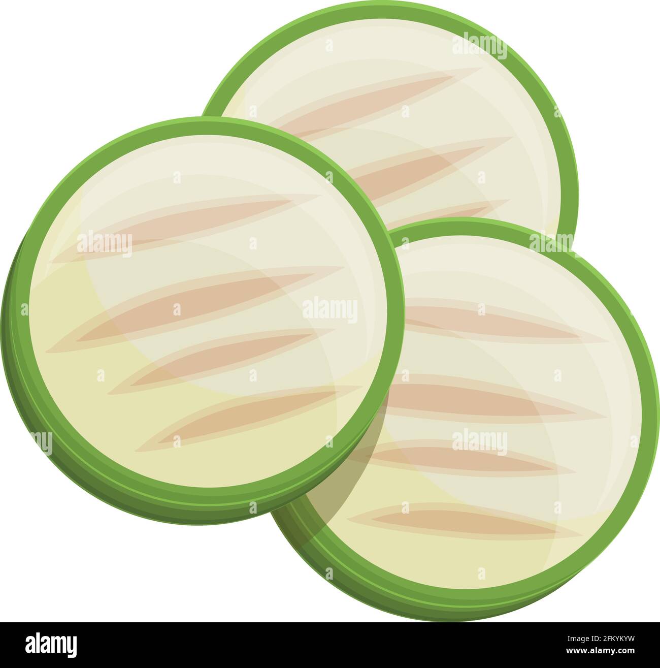 Courgette grill icon. Cartoon and flat of Courgette grill vector icon ...