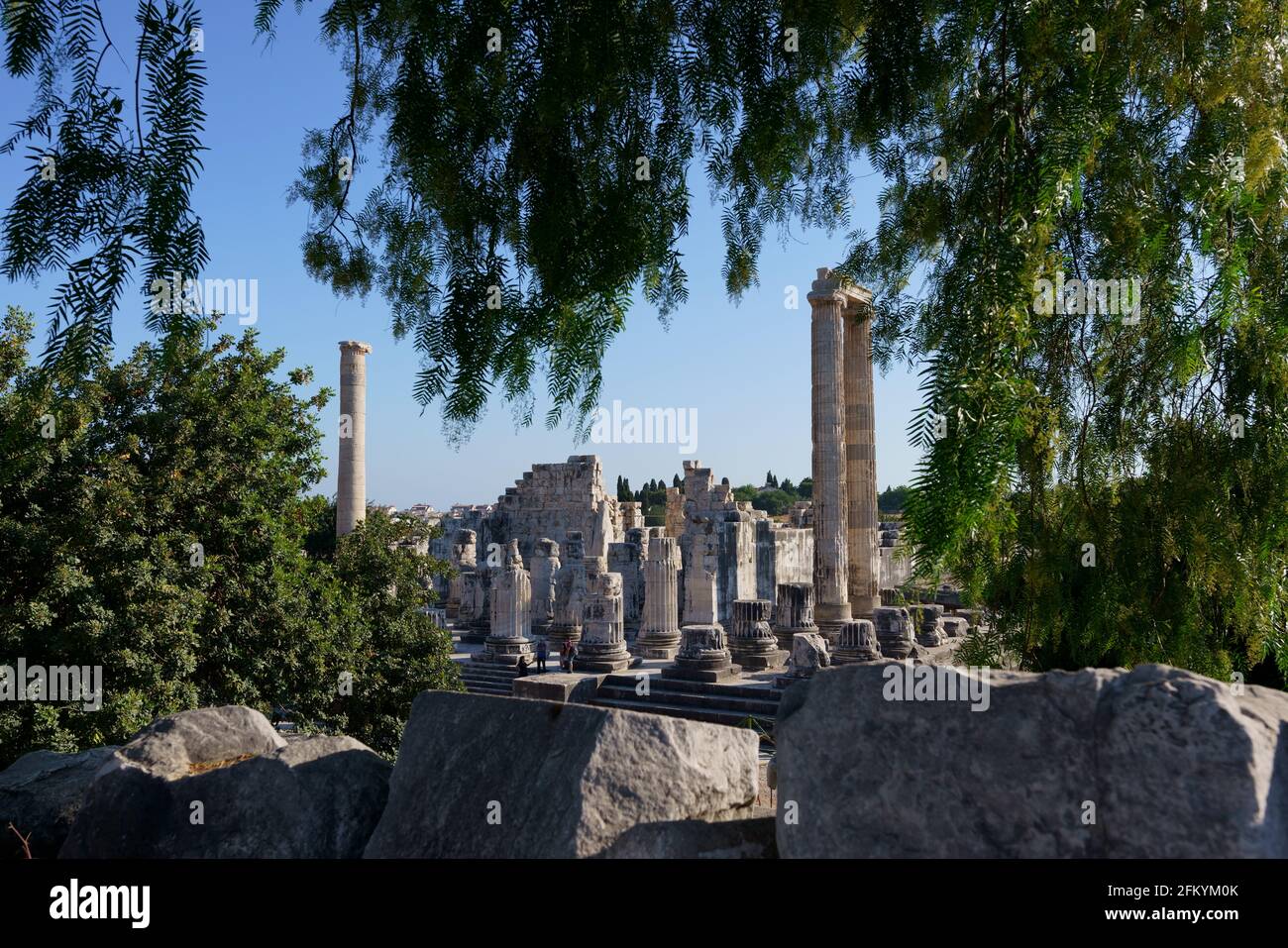 Apollo temple ruins at Dydima in Didim Aydin Stock Photo - Alamy
