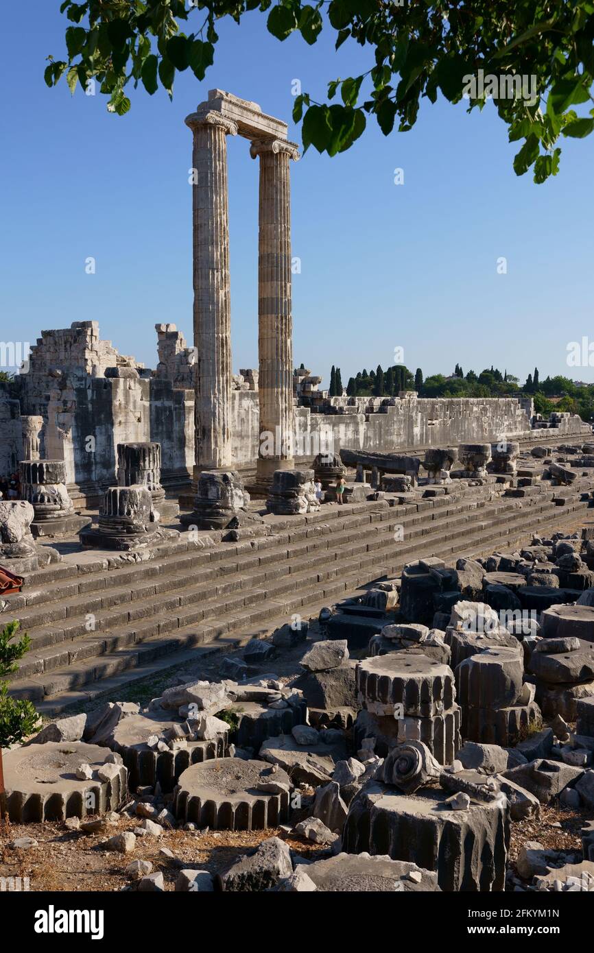 Apollo temple ruins at Dydima in Didim Aydin Stock Photo - Alamy