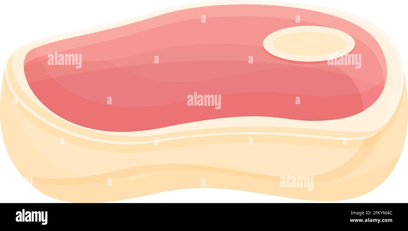 Roasted steak icon. Cartoon and flat of Roasted steak vector icon for ...