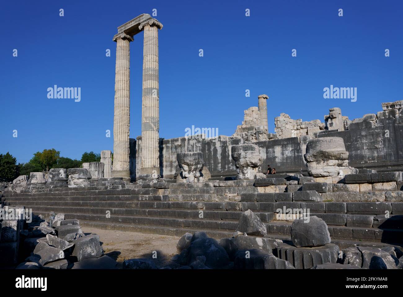Apollo temple ruins at Dydima in Didim Aydin Stock Photo - Alamy