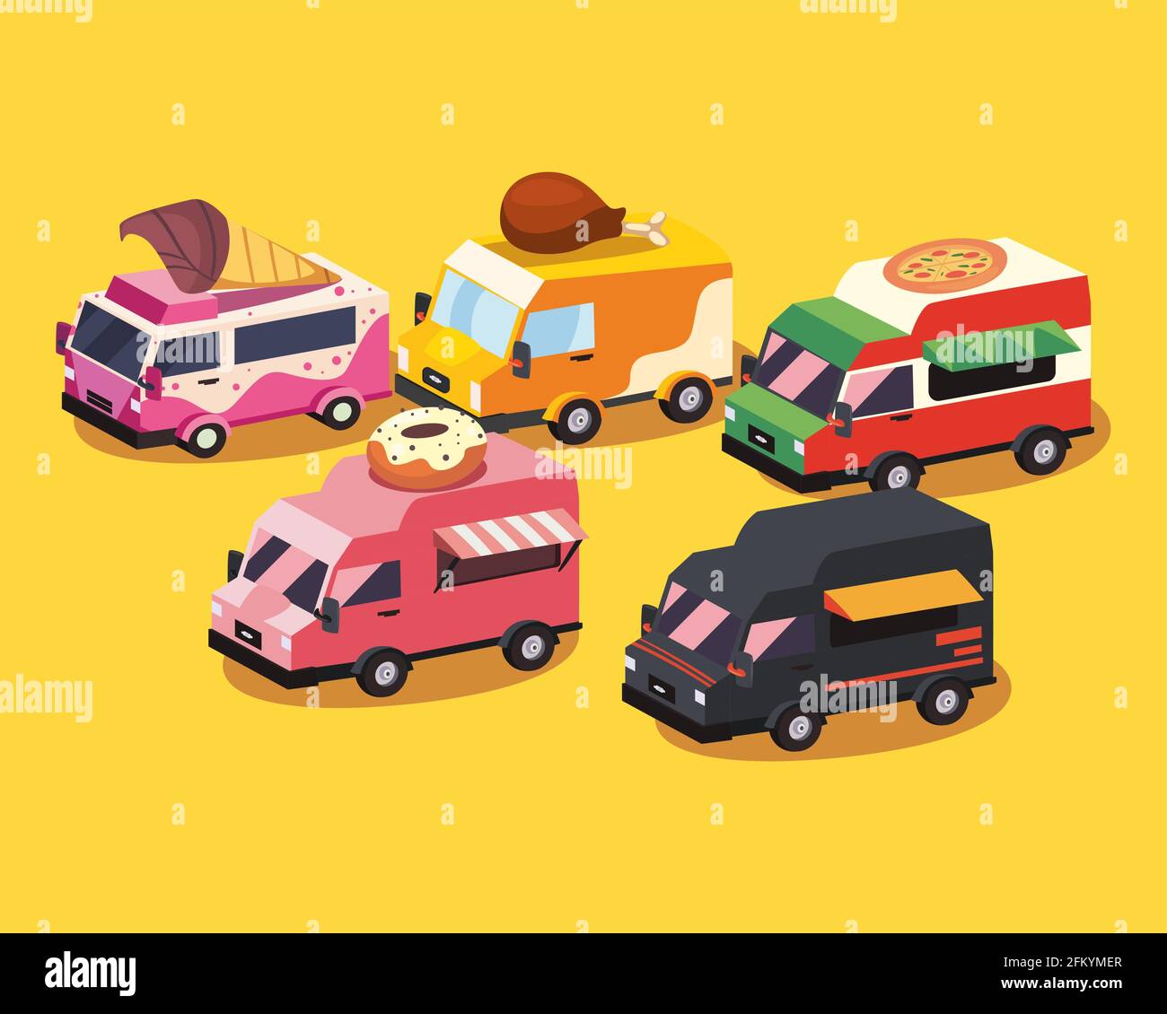 Group of vehicles Stock Vector Images - Alamy