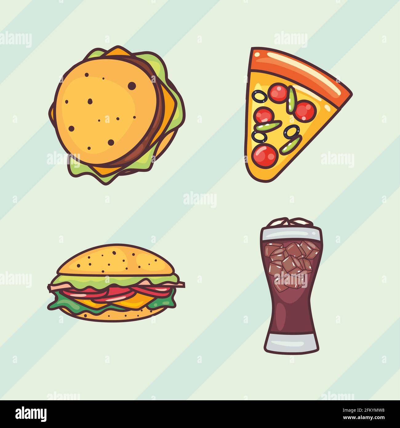 food and meal icon group Stock Vector Image & Art - Alamy