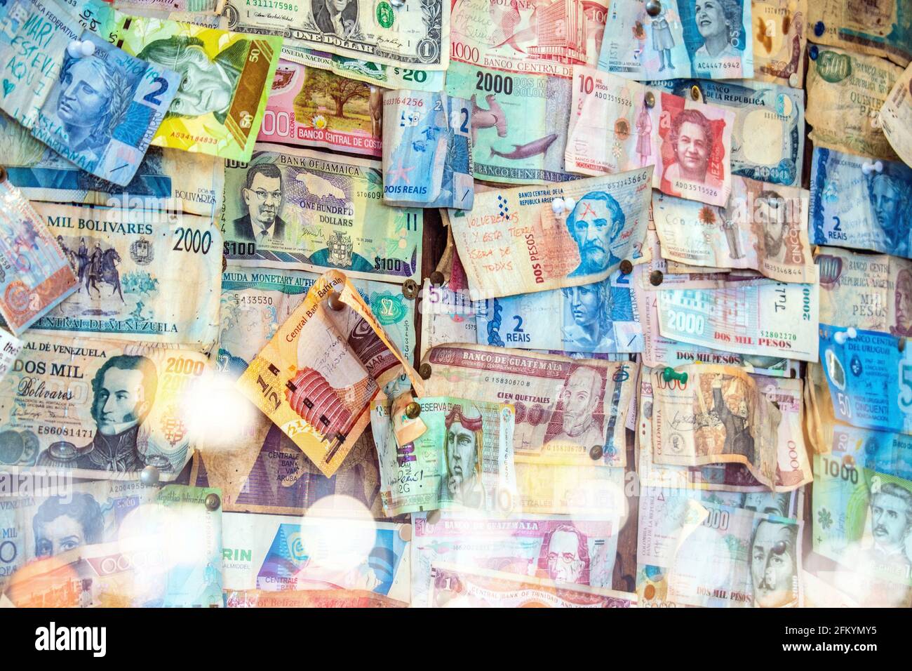 Banknotes from all over the world Stock Photo - Alamy