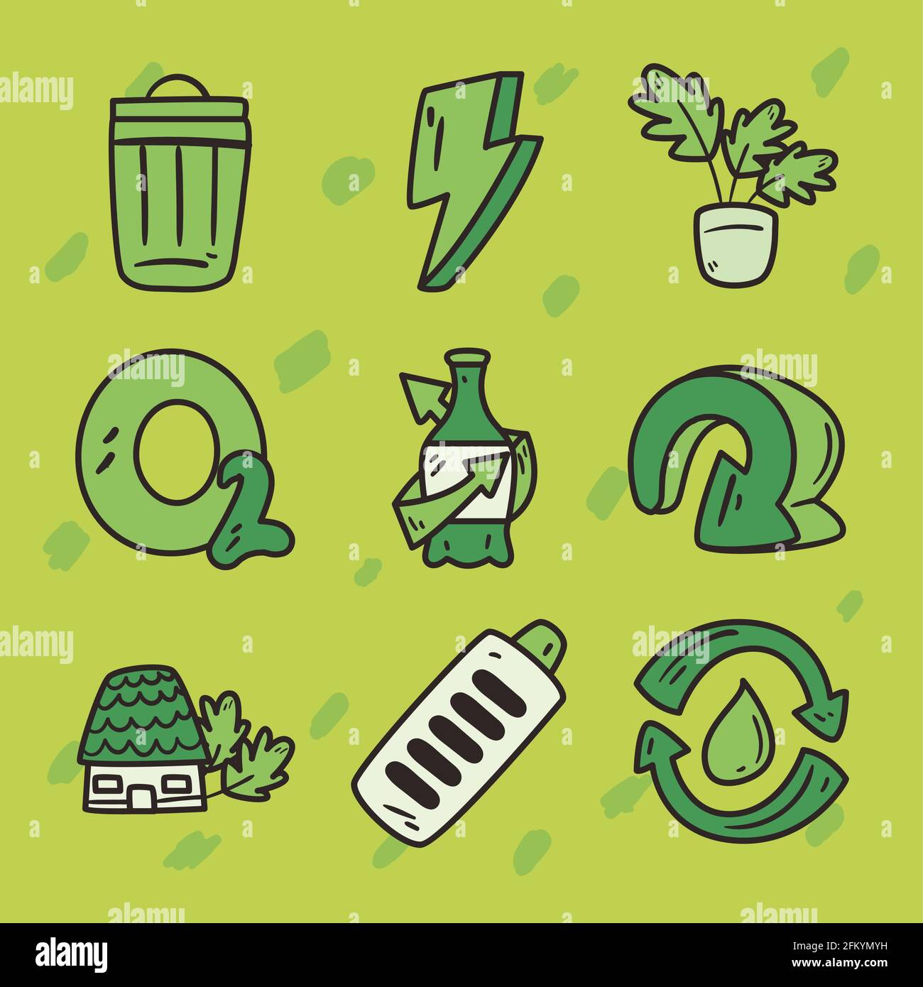 Ecology and green symbol set Stock Vector Image & Art - Alamy