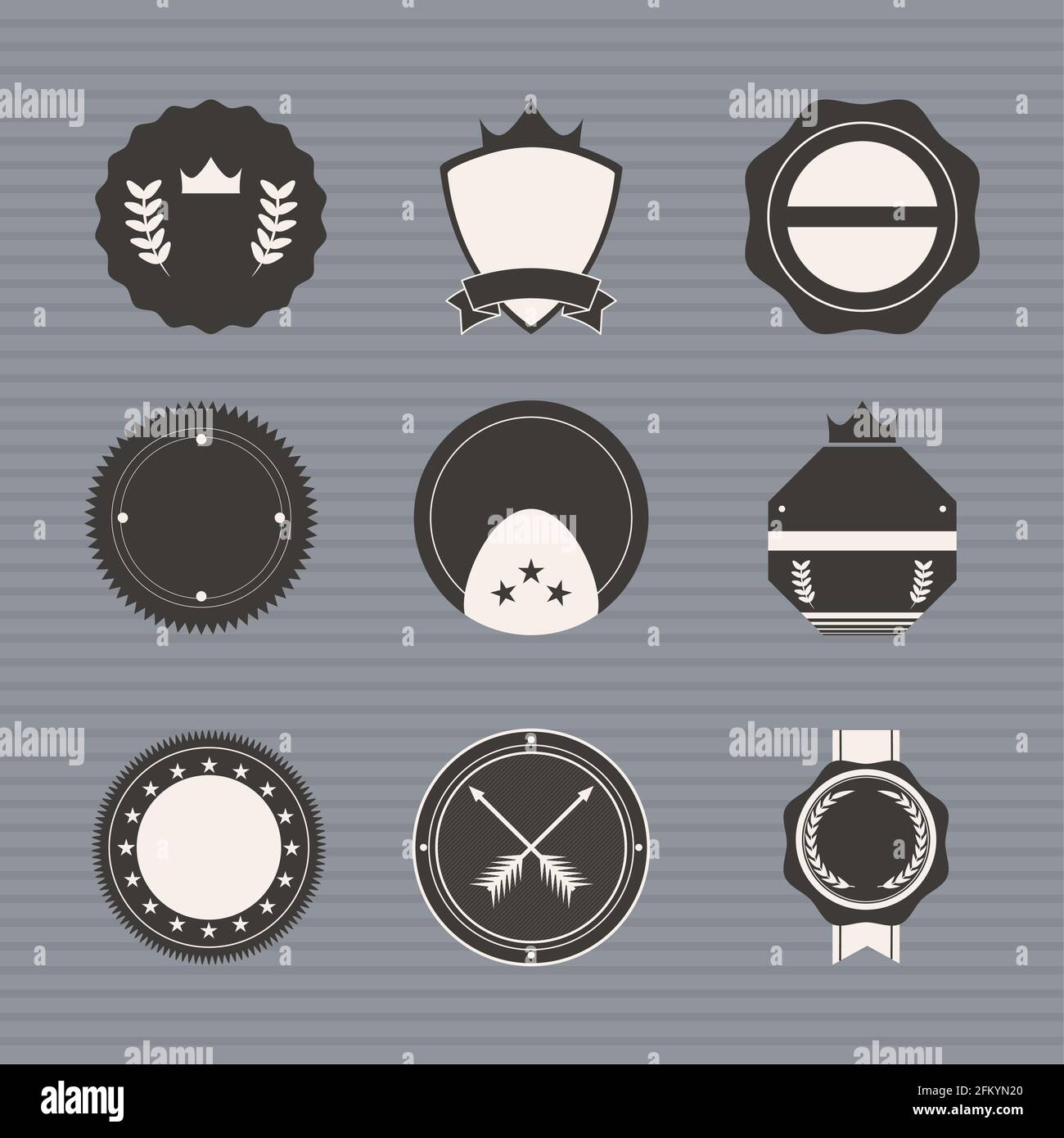 Emblem and labels templates symbol set Stock Vector Image & Art - Alamy