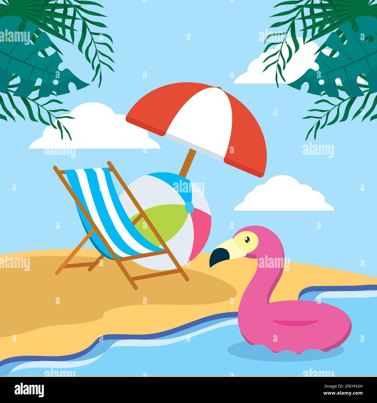 Caribbean flamingo Stock Vector Images - Alamy