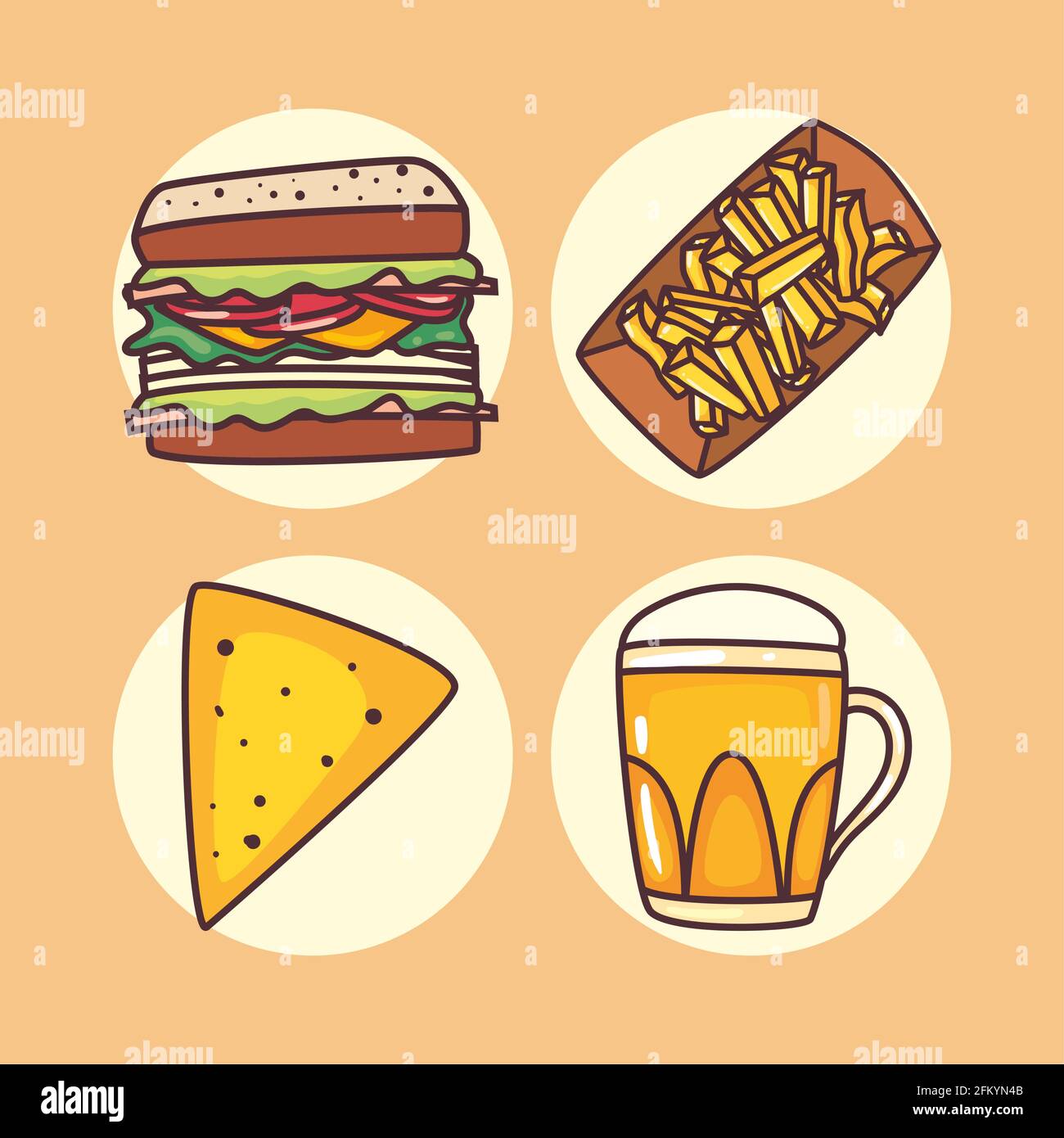 food and meal symbol group Stock Vector Image & Art - Alamy