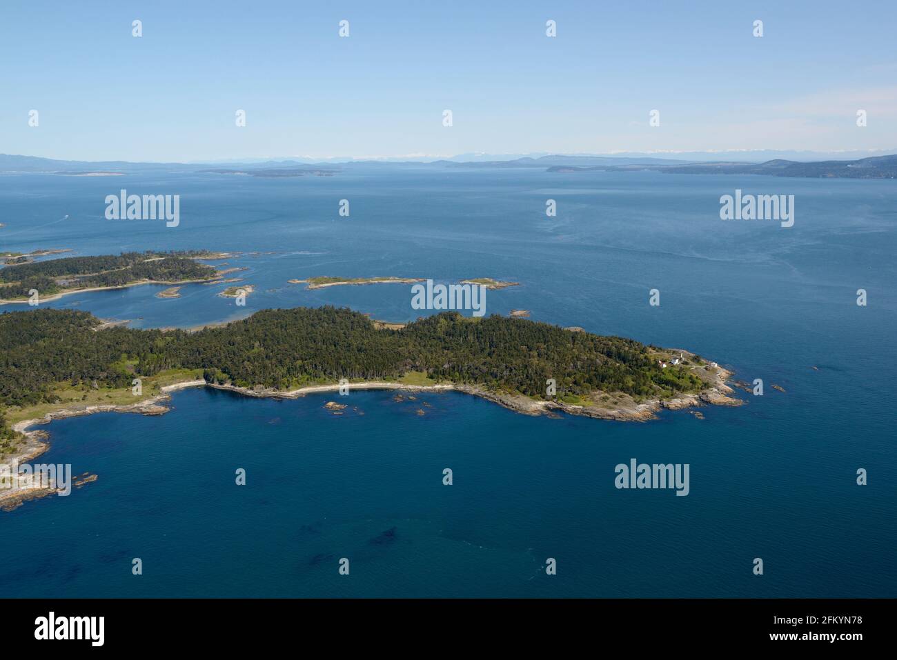 Aerial photo of Discovery Island Marine Provincial Park, Vancouver ...