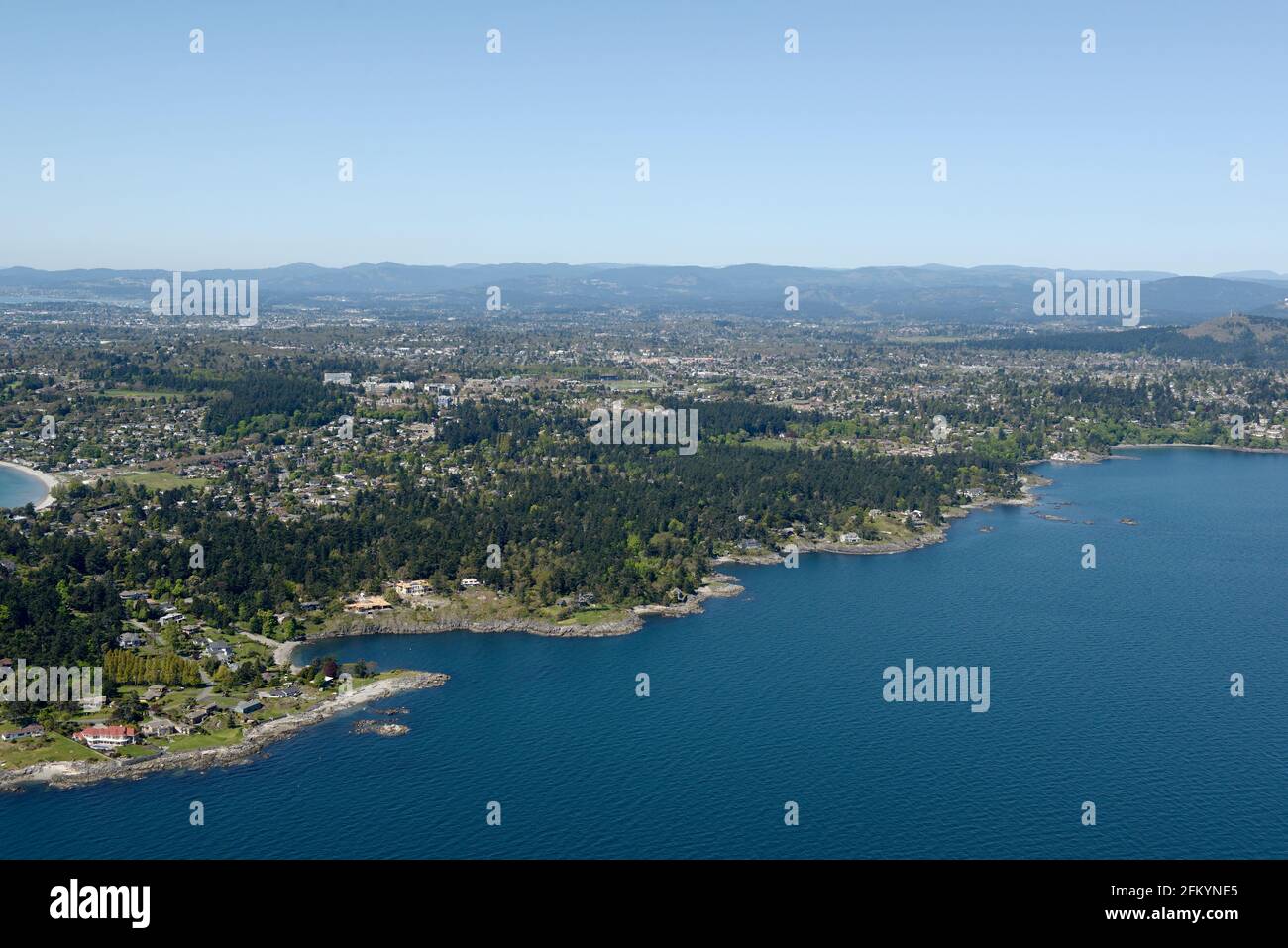Aerial photo of Saanich, Victoria, Vancouver Island, British Columbia ...