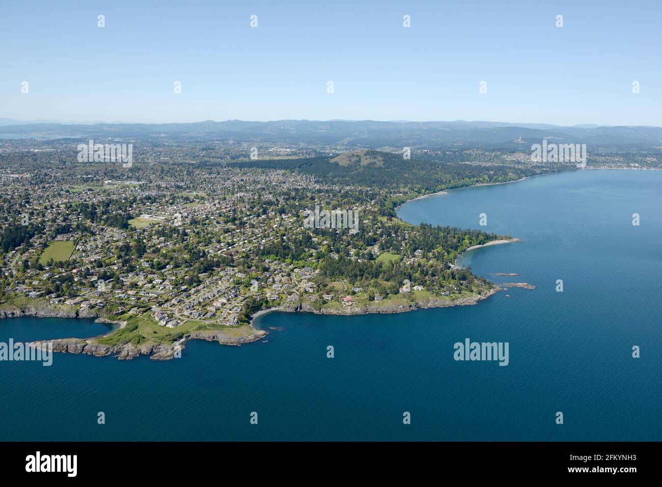 Aerial photo of Gordon Head, Saanich, Vancouver Island, British ...