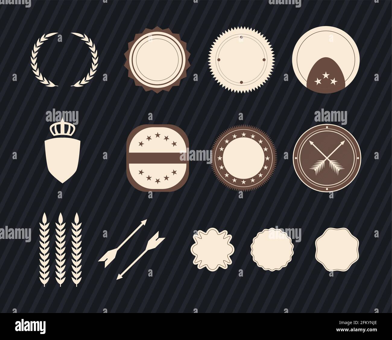 Emblem and labels templates symbol bundle Stock Vector Image & Art - Alamy