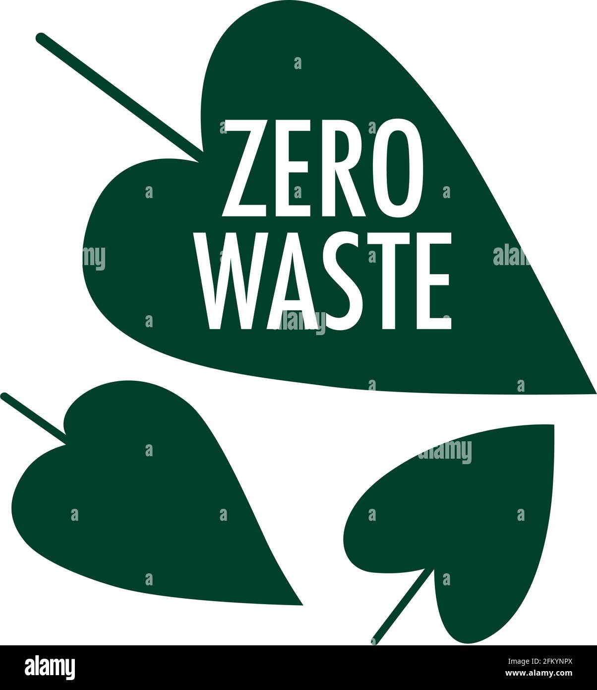 Zero waste logotype isolated on white background. Linear icon eco ...