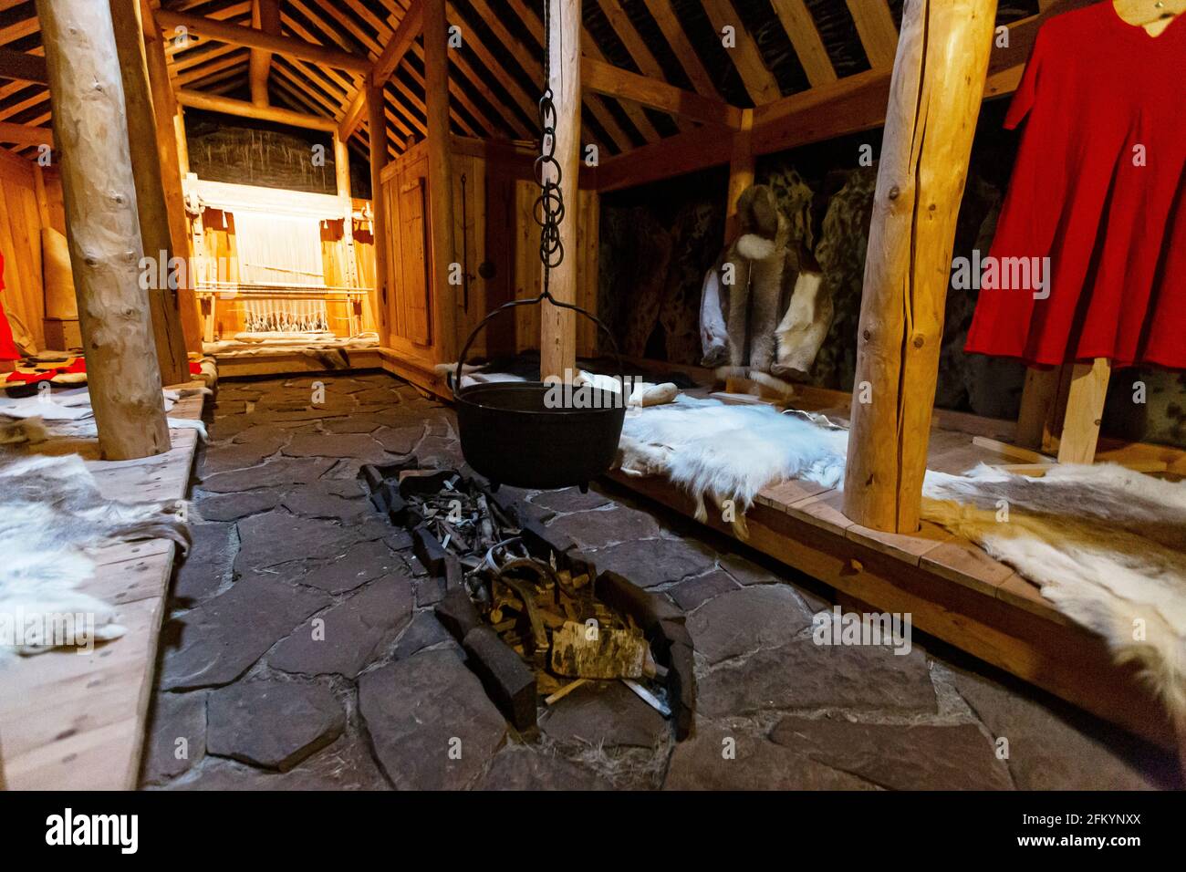 Norse longhouse at the reconstruction of Erik the Red’s Norse ...