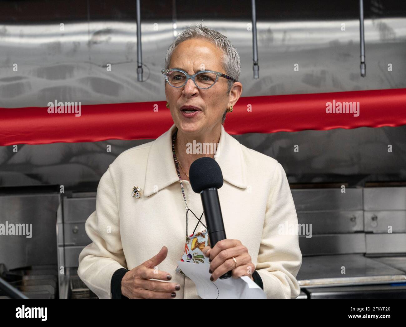 New York, NY - May 4, 2021: Founder and Chair Liz Neumark speaks at ...