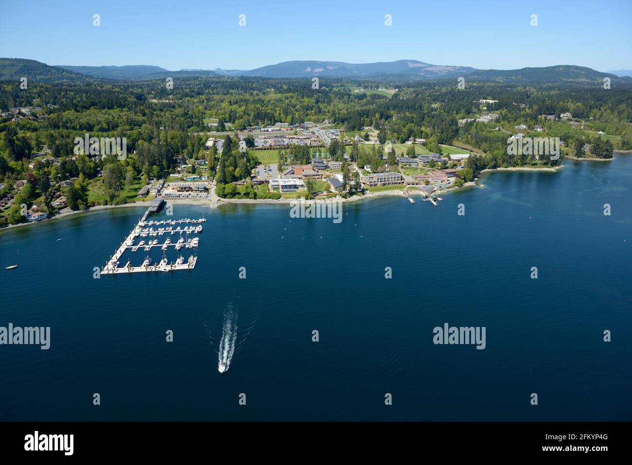 Mill Bay Marina and Brentwood College School, Aerial Photo, Vancouver ...