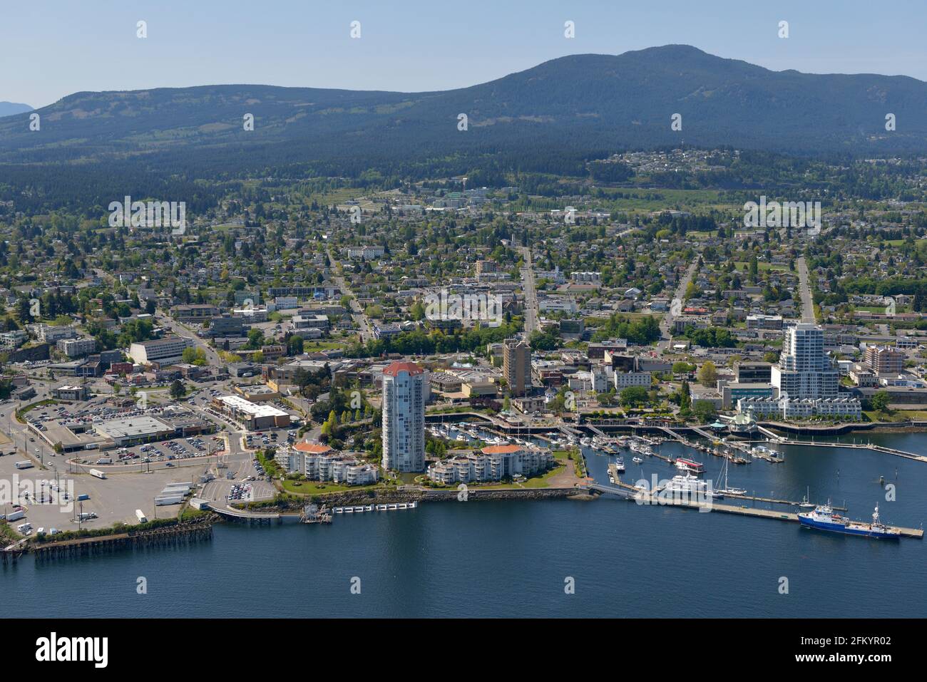 Aerial photo of Nanaimo, British Columbia Stock Photo - Alamy