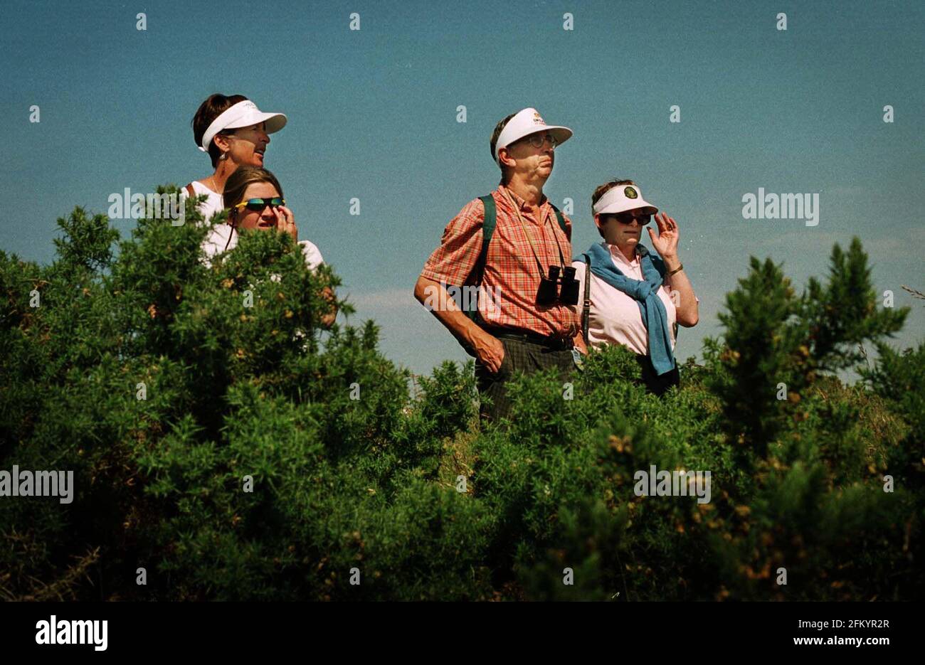 Spectators watching the British Open Golf Championships July 2000at St ...