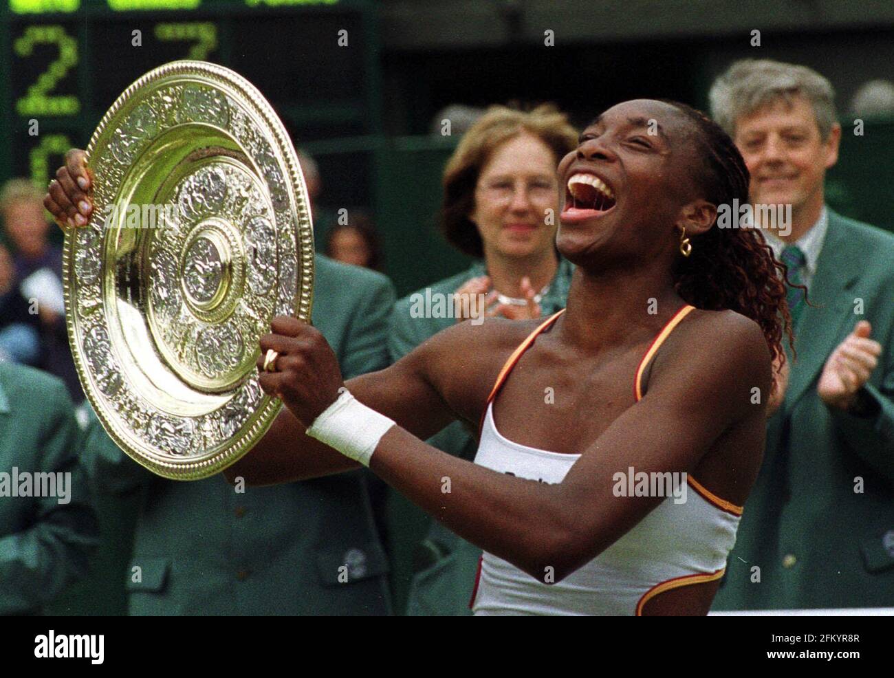 Venus Williams smiling delighted at winning the Ladies Final July ...