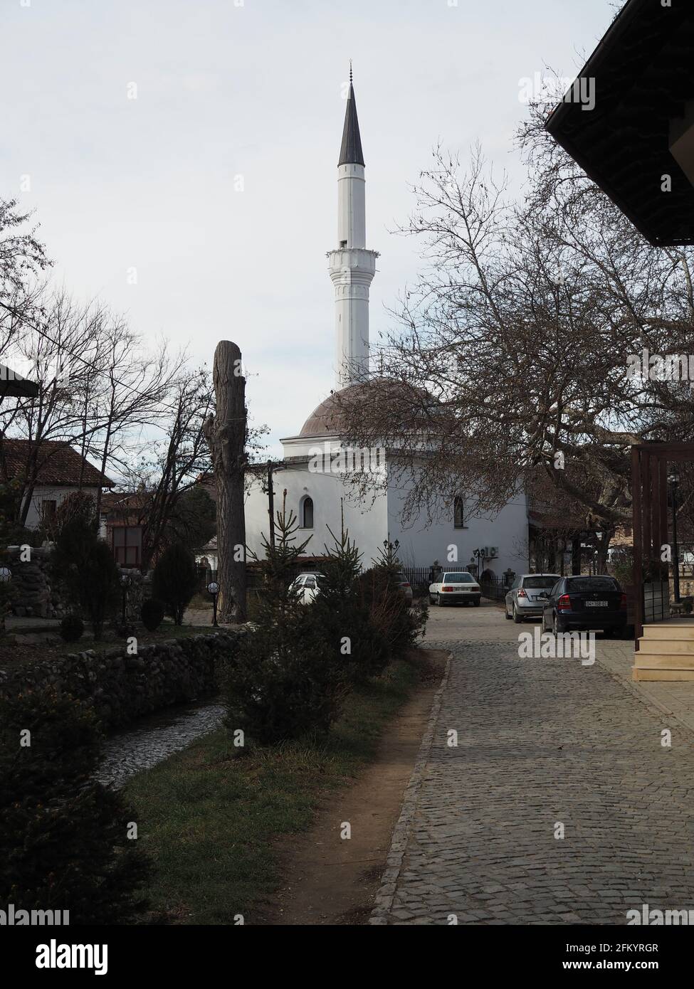 Small and Old Mosques near river in Prizren Stock Photo - Alamy