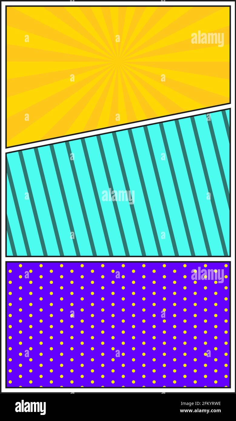 Pop art illustration of comic book template Stock Photo - Alamy