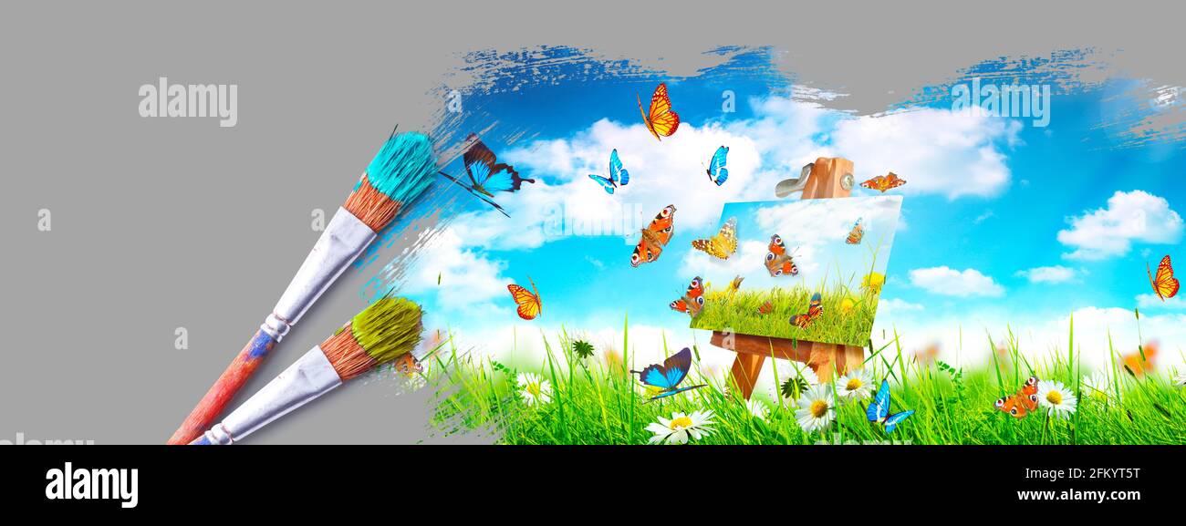 Concept of creating art. Creativity and imagination Stock Photo - Alamy