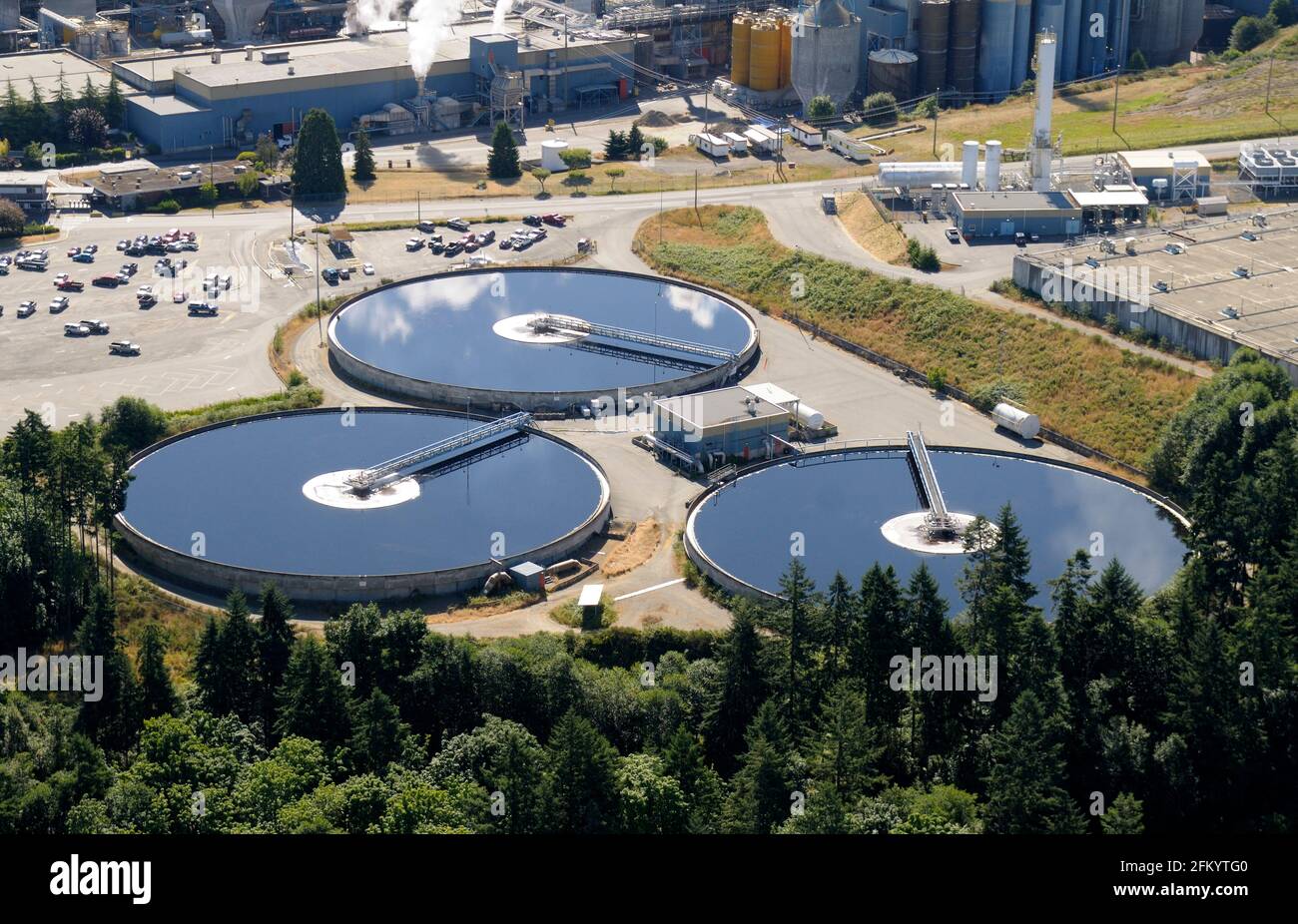 Aerial of pulp and paper mill hi-res stock photography and images - Alamy