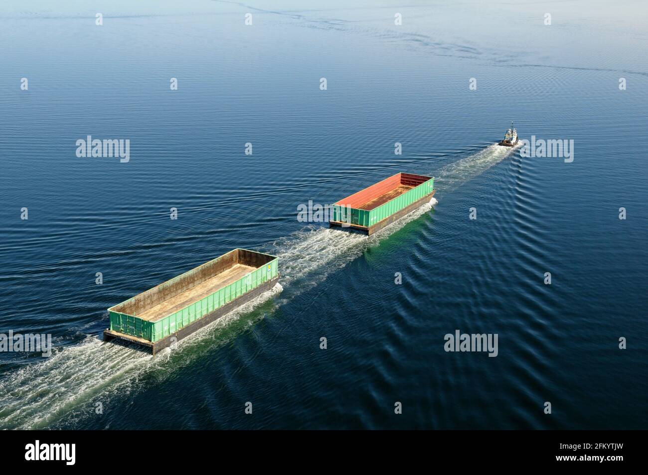 The tug Storm Coaster with chip barges from the Crofton Mill, Crofton ...