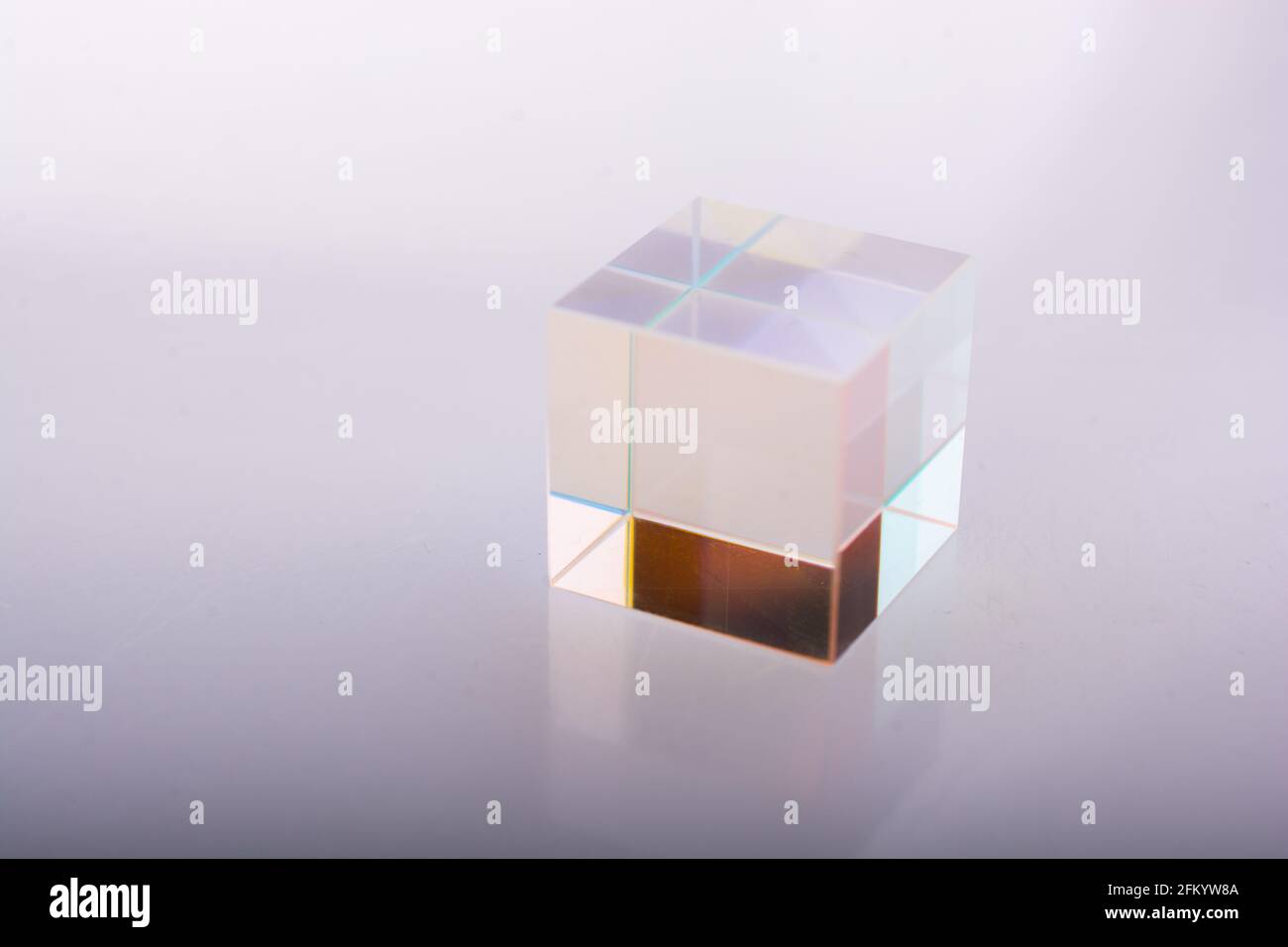 bright luminous prism cubes refract light in different colors. Physics ...